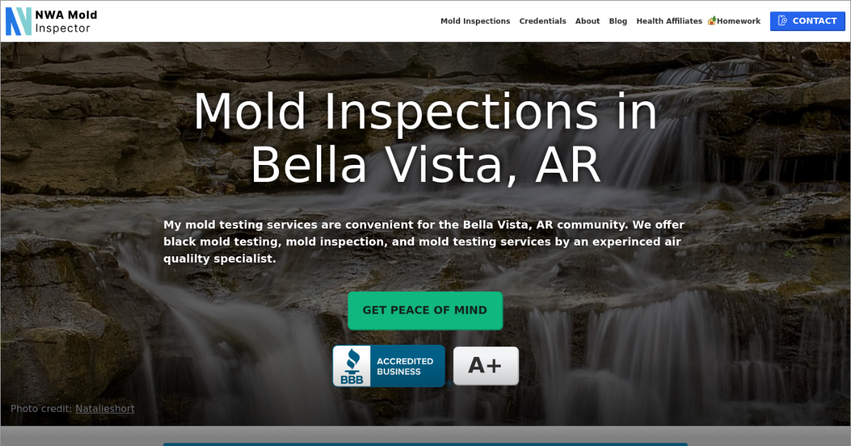 Mold Inspections in Bella Vista Arkansas | NWA Mold Inspector