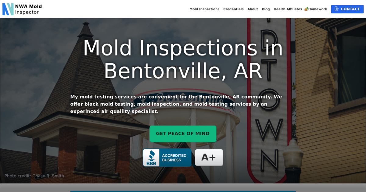 Mold Inspections in Bentonville Arkansas | NWA Mold Inspector