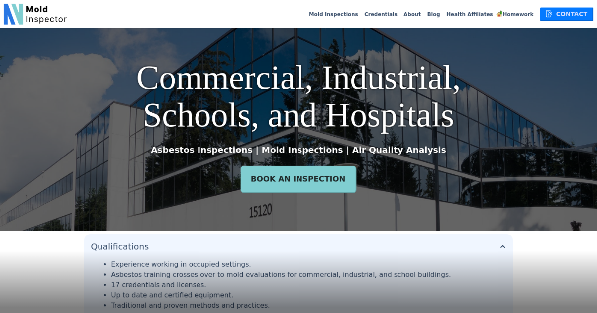 Commercial Testing | NWA Mold Inspector