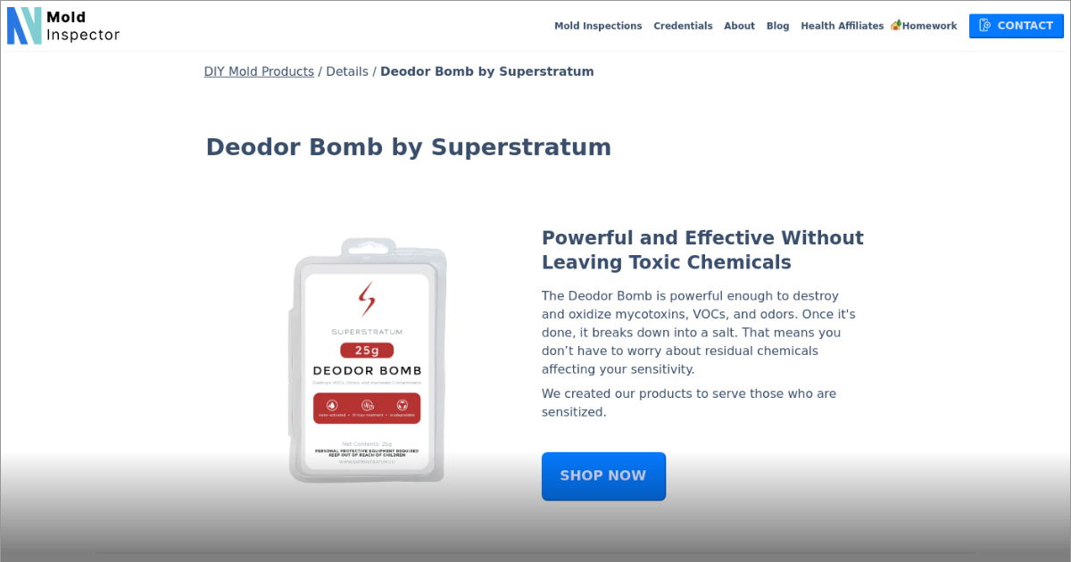 Deodor Bomb by Superstratum | NWA Mold Inspector