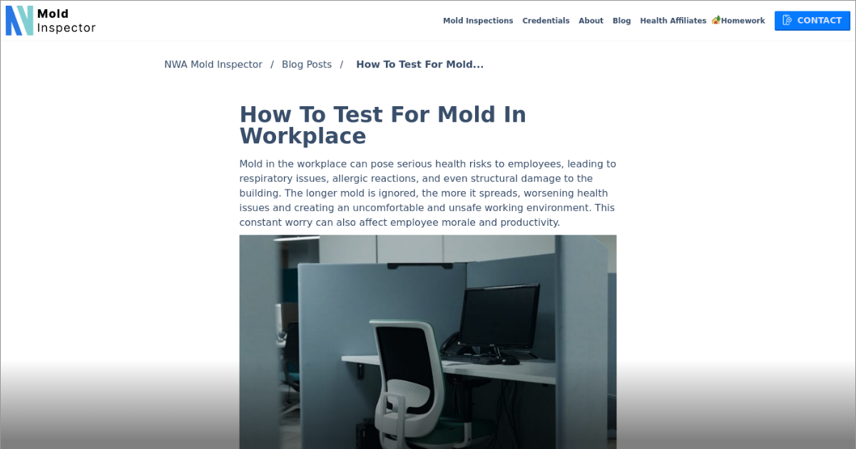 How To Test For Mold In Workplace | NWA Mold Inspector